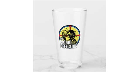 The Bionic Defection Electric Man Pint Glass Zazzle