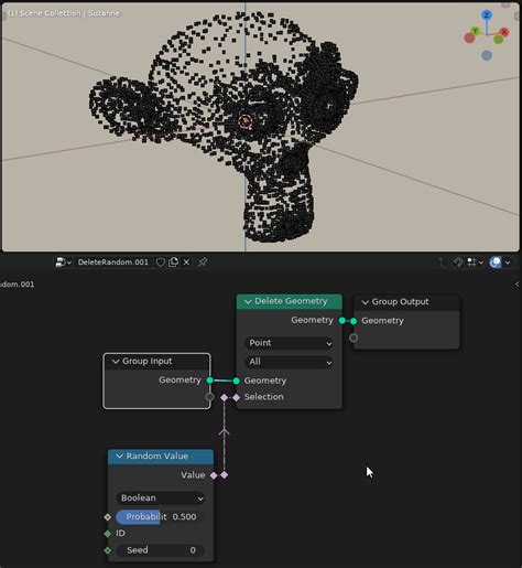Delete All The Points Of A Mesh Excepting N Random Ones Using Geometry