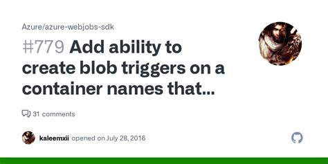Add Ability To Create Blob Triggers On A Container Names That Match A