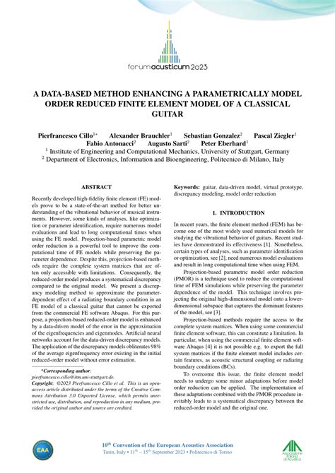 pdf a data based method enhancing a parametrically model order