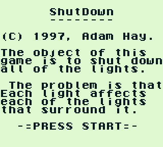 Shutdown GB GameBrew