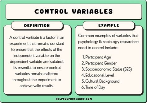 25 control variables examples 2025
