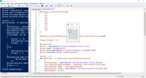 Crear Un Formulario En Powershell Con Los Números Del 1 Al 9 Colocados De Forma Ordenada La