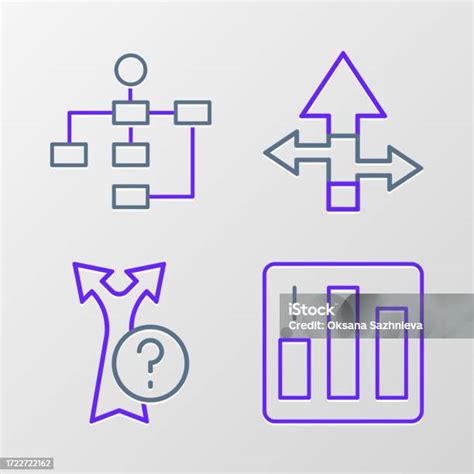 선 파이 차트 인포그래픽 화살표 및 계층 구조 조직도 아이콘을 설정합니다 벡터 건축물에 대한 스톡 벡터 아트 및 기타 이미지