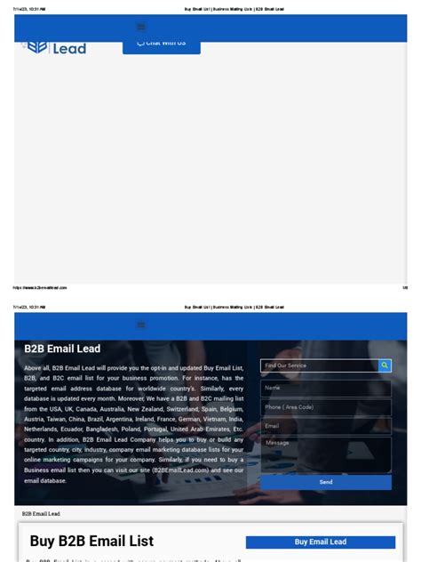 Buy Email List Business Mailing Lists B2b Email Lead Pdf Marketing Mobile Phones