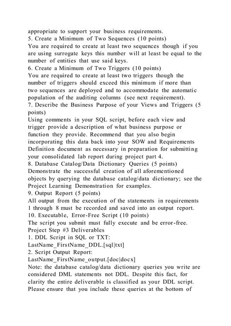 create a sql script containing your data definition language ddl pdf