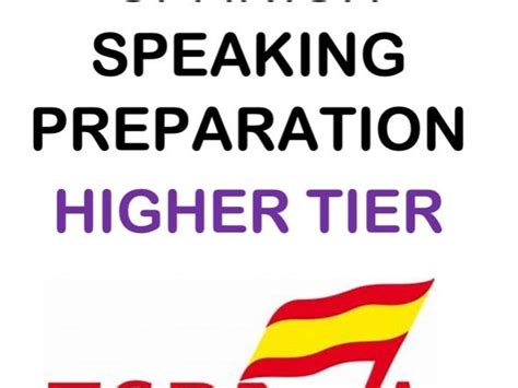 Aqa Gcse Spanish Speaking General Conversation Higher Teaching