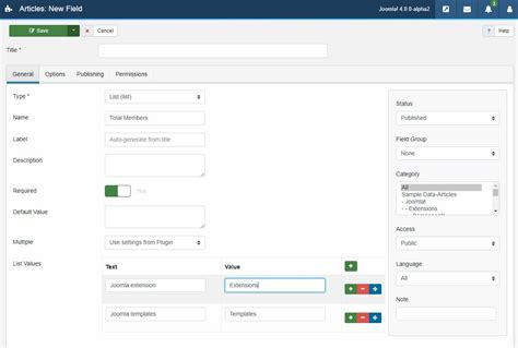 joomla 4 tutorial types of custom fields in joomla 4