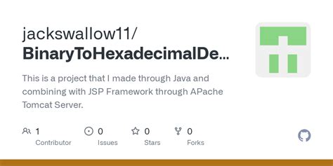 Github Jackswallow11binarytohexadecimaldecimal Mvc This Is A Project That I Made Through