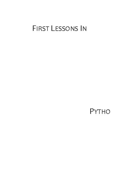 Intro To Python Booklet First Lessons In Pytho N William Grey Copyright Notice This Work Is