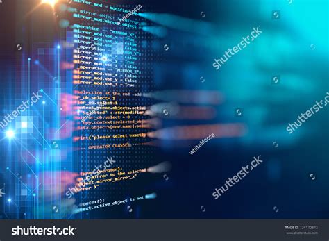 Programming Code Abstract Technology Background Software Stock