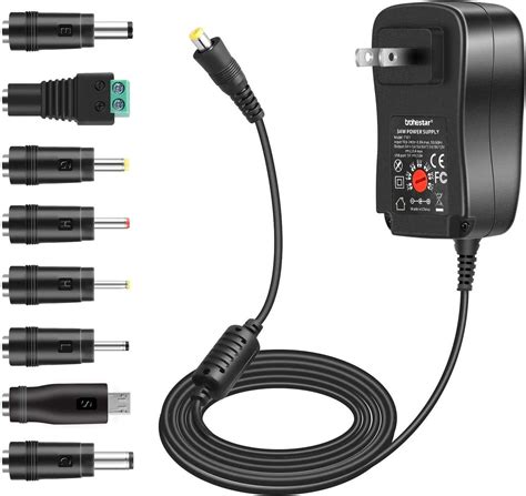 34w universal ac dc adapter trohestar multi voltage switching replacement power supply with 8