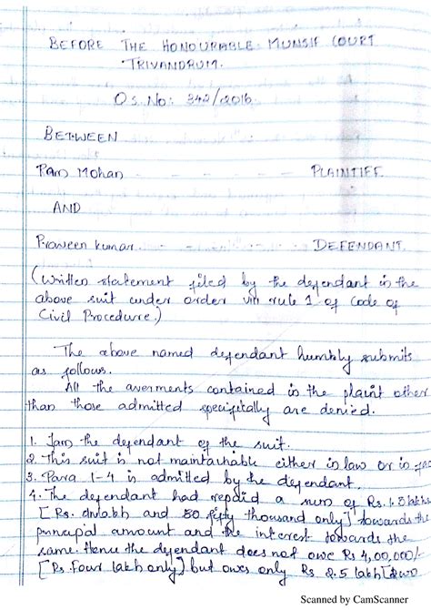 Written Statement With Affidavit LLB Studocu