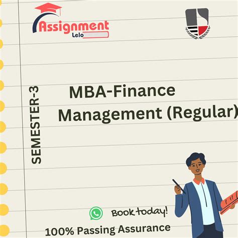 Mba Finance Management Regular Solved Assignments Nmims D Y