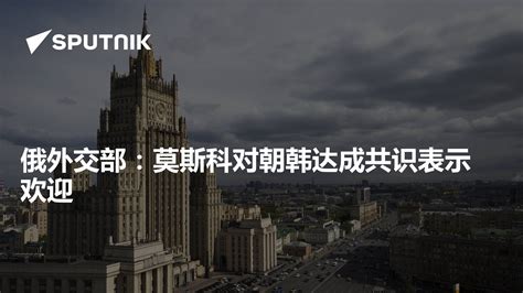 俄外交部：莫斯科对朝韩达成共识表示欢迎 2018年1月10日 俄罗斯卫星通讯社