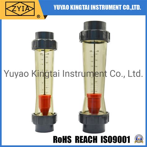 Zyia Low Price Variable Area PVC Float Purified Water Flowmeter Purified Water Flow Meter And