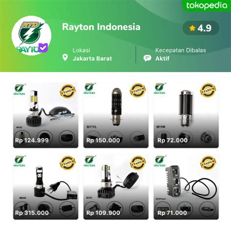 Rayton Indonesia Produk Resmi Terlengkap Tokopedia