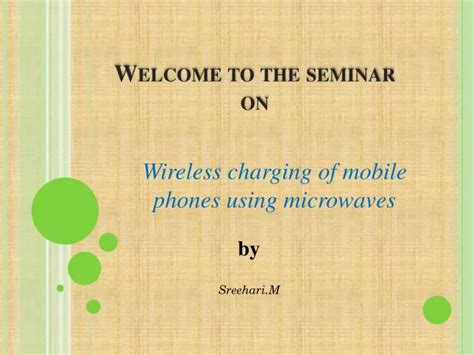 PPT Welcome To The Seminar On PowerPoint Presentation Free Download ID