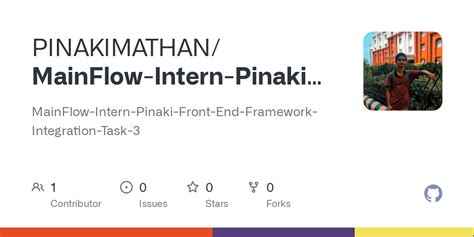 Github Pinakimathan Mainflow Intern Pinaki Front End Framework