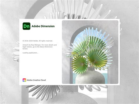 Adobe Dimension Splash Screen Behance