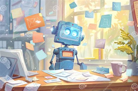 Robot Assistant Helping Users With Various Tasks Robot In Playful And