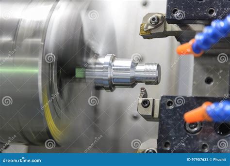 CNC Lathe Machine Turning Machine Stock Photo Image Of Machine Lathe