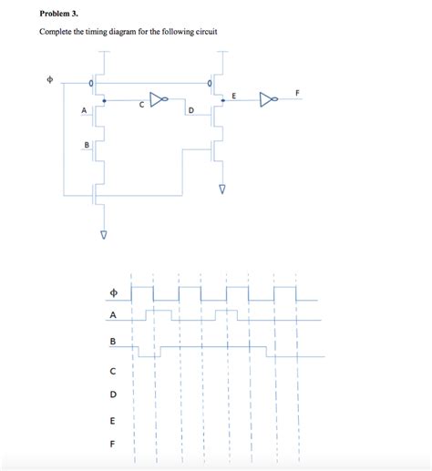 solved complete the timing diagram for the following circuit