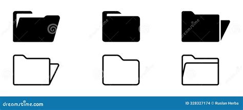 Linear Folder Icon From Education Outline Collection Thin Line Folder Vector Isolated On White