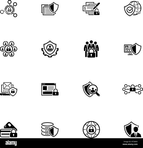 Flat Design Protection And Security Icons Set Isolated Illustration Stock Vector Image And Art
