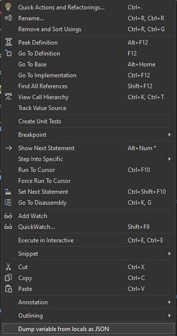 Local Variable JSON Dumper Visual Studio Marketplace