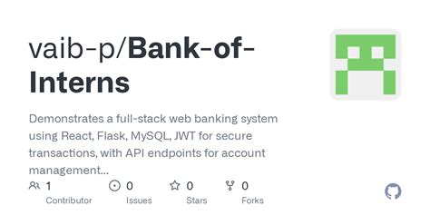 Github Vaib Pbank Of Interns Demonstrates A Full Stack Web Banking