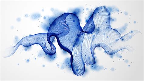 Dynamic Particles Sound Wave Flowing Dotted Curves Vector Abstract Background Beautiful 3d Wave
