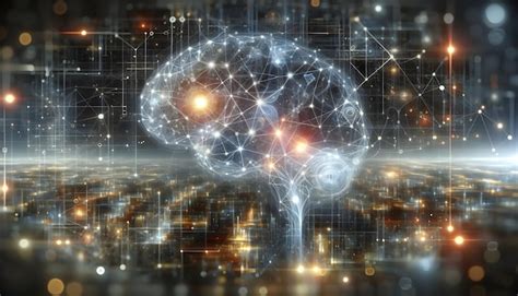 Premium Photo Neural Interface Abstract Digital Grid Mimicking The