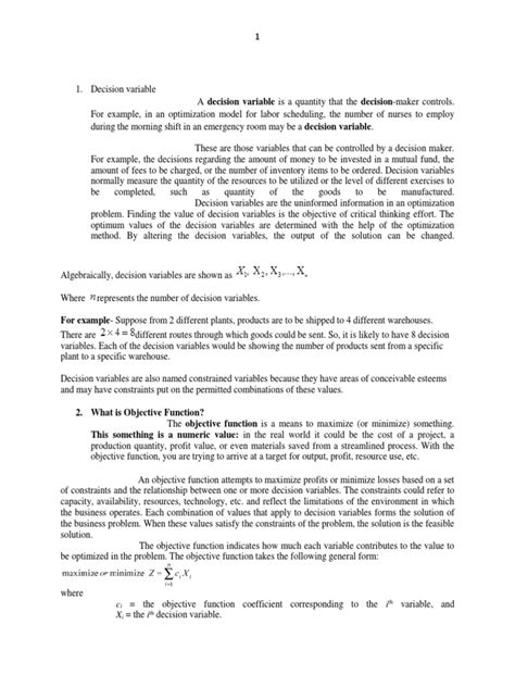 Decision Variable Pdf Markov Chain Mathematical Optimization