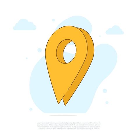 Premium Vector Gps Navigator Pin Checking Yellow Color