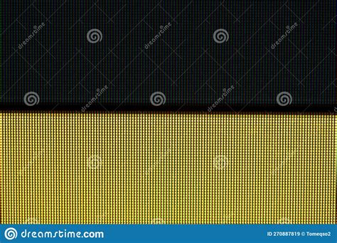 Black And Yellow Stripes Lines Lcd Tv Computer Screen Monitor Pixels Extreme Closeup Detail