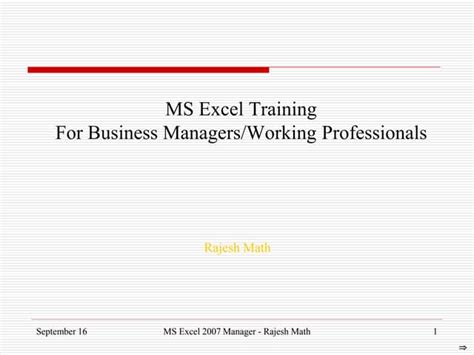 Advanced Excel Ppt Ppt