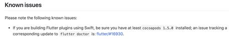 Flutter Doctor Should Require Cocoapods 150 · Issue 16930 · Flutter