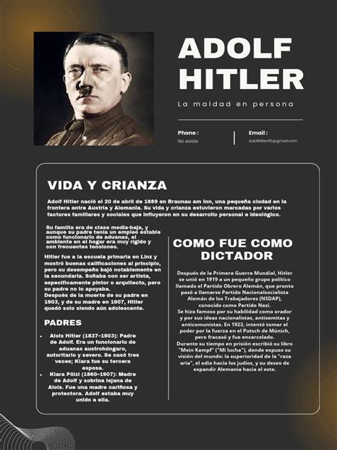 Copia De Black Minimalist Uiux Designer Resume Pdf Adolf Hitler