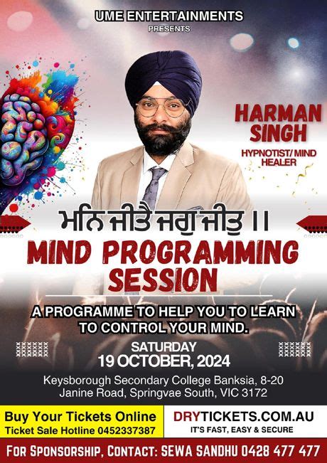 Mind Programming Session By Harman Singh DryTickets Au