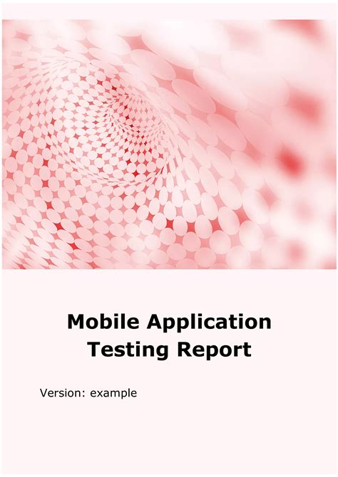Mobile Application Testing Report Pdf