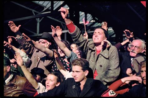Adolf Hitler Among The Crowds Color Photos Of The Fuhrers Fans