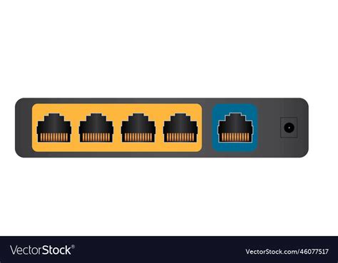 Router Wan And Lan Port Royalty Free Vector Image