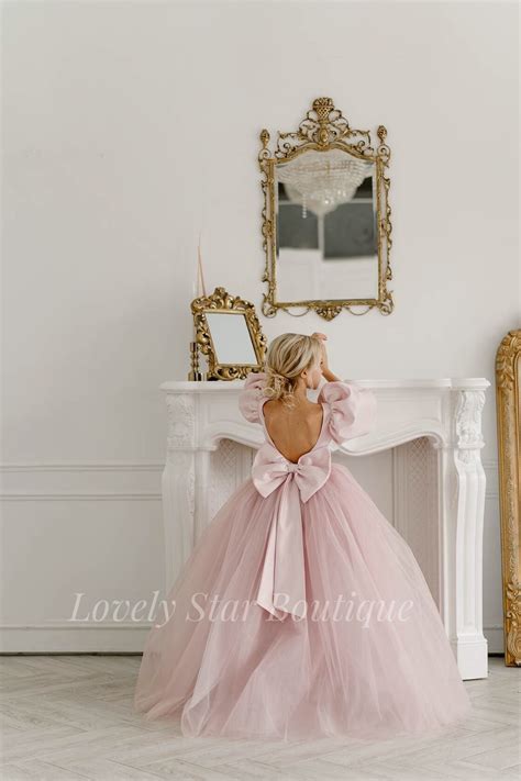 Princess Flower Girl Dressflower Girl Dress Tullegirl Dress Lace