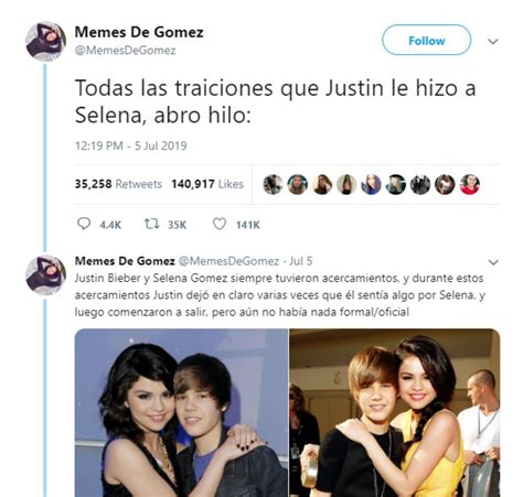 Justin Bieber Y La Historia De Sus Supuestas Traiciones A Selena Gomez