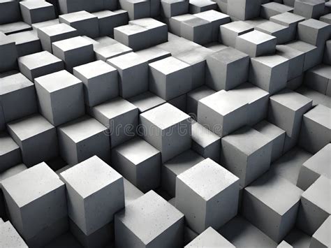 Abstract White Cube Shape Background Stock Illustration Illustration