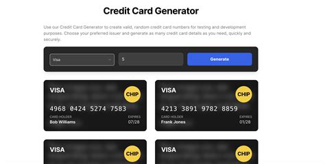 Credit Card Generator Fazier