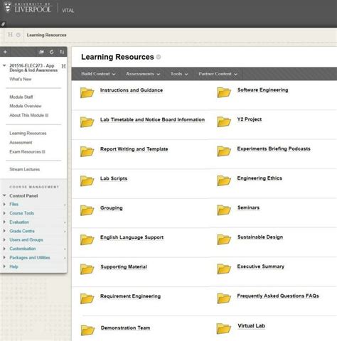 Folders Accessible From Learning Resources Page Of The Vle The Download Scientific Diagram