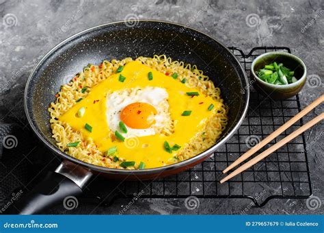 Kujirai Ramen Shin Ramyeon Or Ramyun With Egg Melted Cheese And