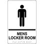 ADA Mens Locker Room Braille Sign RRE BLKonWHT Wayfinding